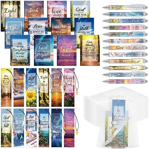 Amazon.com : 120 Pcs Bible Gifts Set Include 30 Bible Verses Bookmarks ...