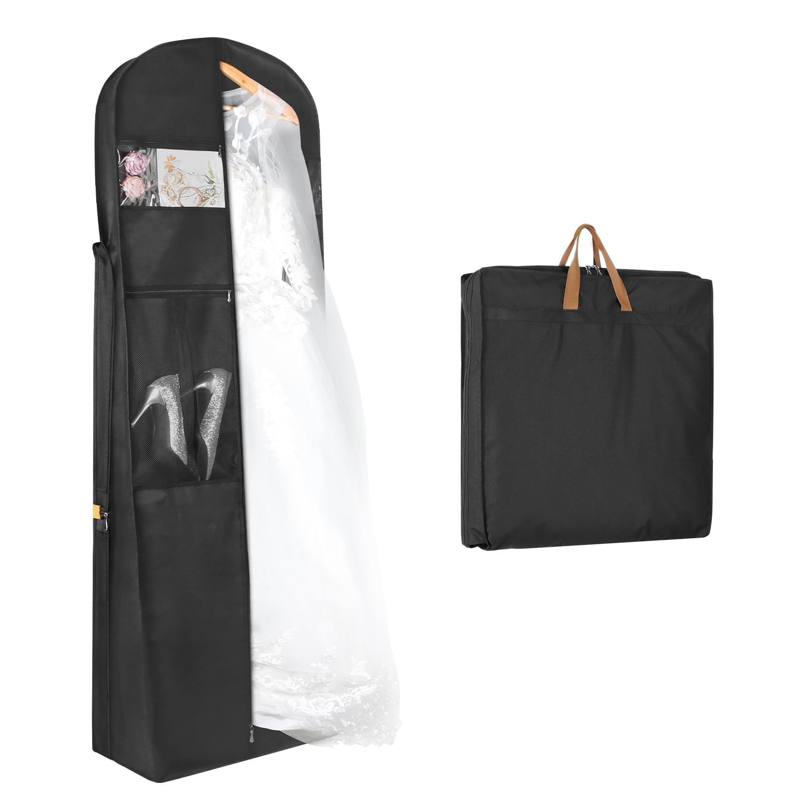 Syeeiex Wedding Dress Bag, Carry On Garment Bag Dress Cover 72 Inch ...
