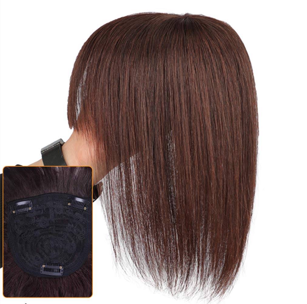 Amazon.com : Head Forehead Replacement Straight Topper with Bangs Clip ...