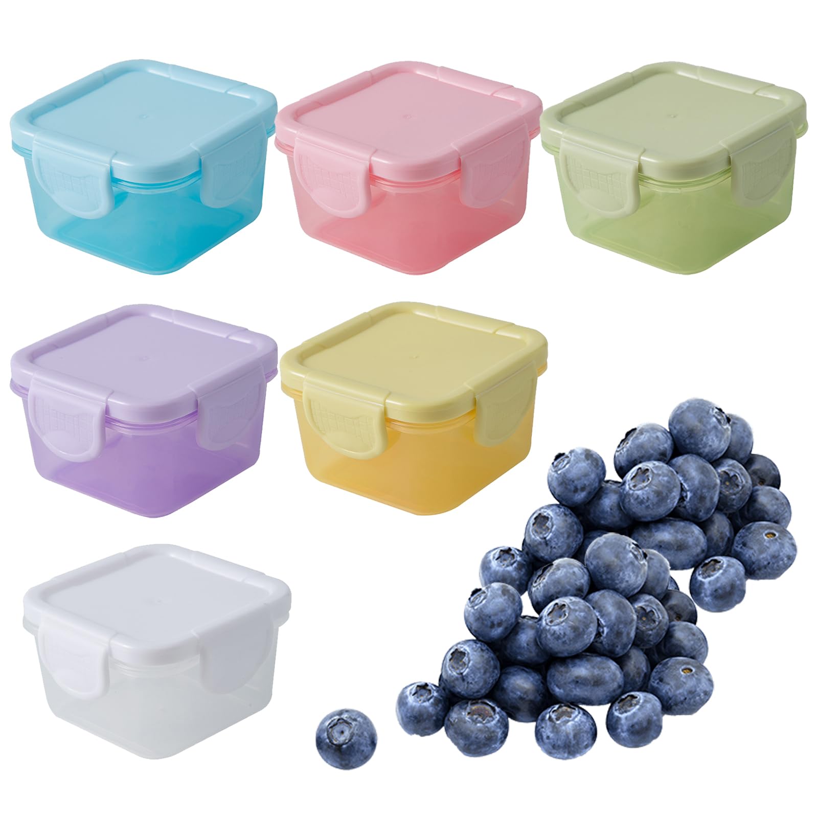 milaosk 6 Pcs Small Food Storage Containers,Mini Freezer Container ...