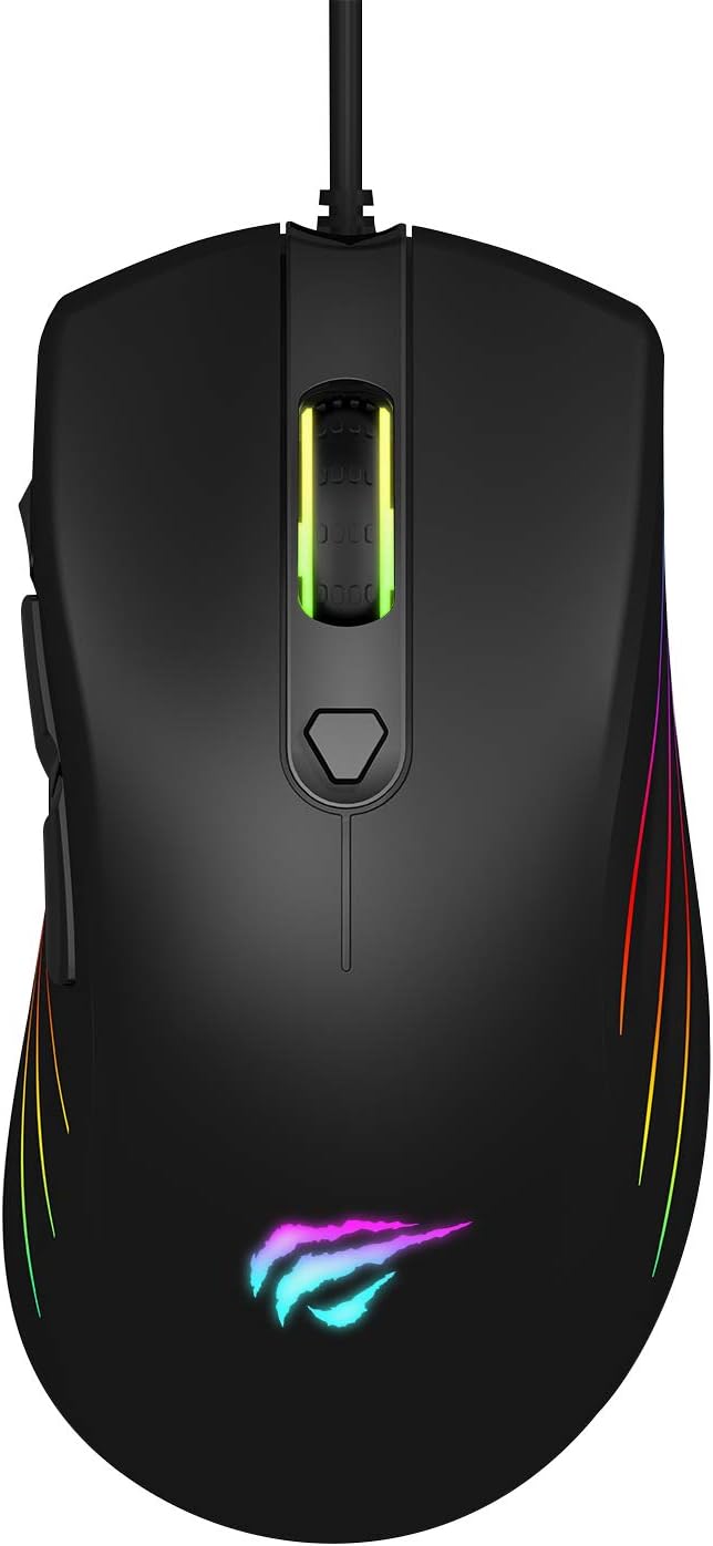 Havit Gaming Mouse Wired 7200DPI RGB Backlit Comfortable Computer ...