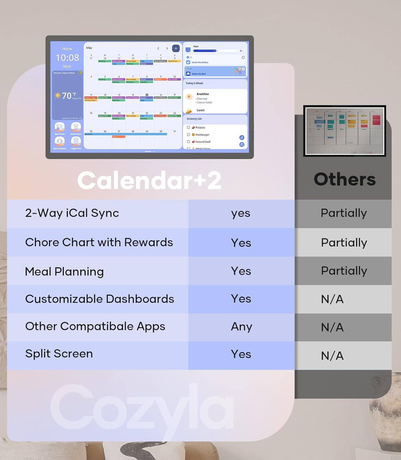 Cozyla Digital Calendar+ 2: 32 inch Wall Planner Australia | Ubuy