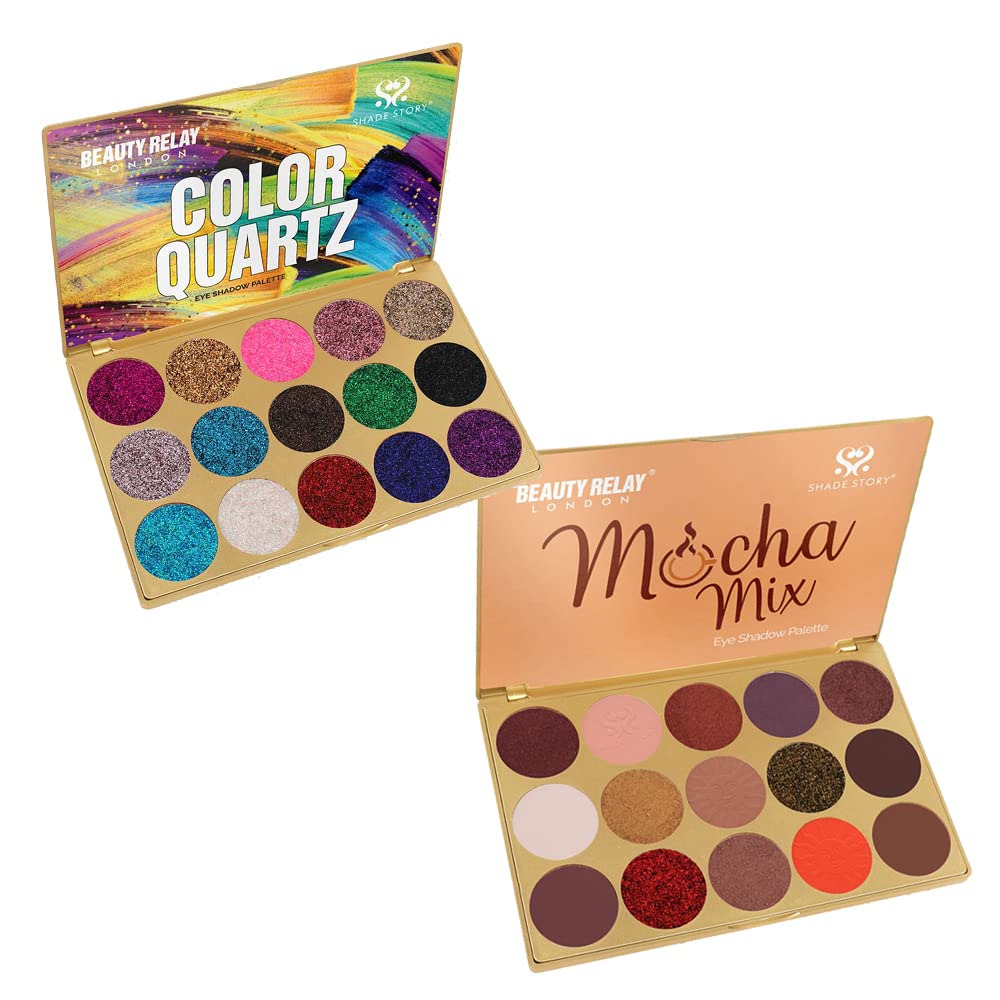 Buy BEAUTYRELAY LONDON Color Quartz & Mocha Mix Eye Shadow Palette ...