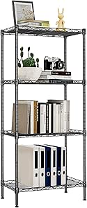 Forthcan 4-Tier Shelving Unit Adjustable Metal Wire Shelf Unit Storage ...