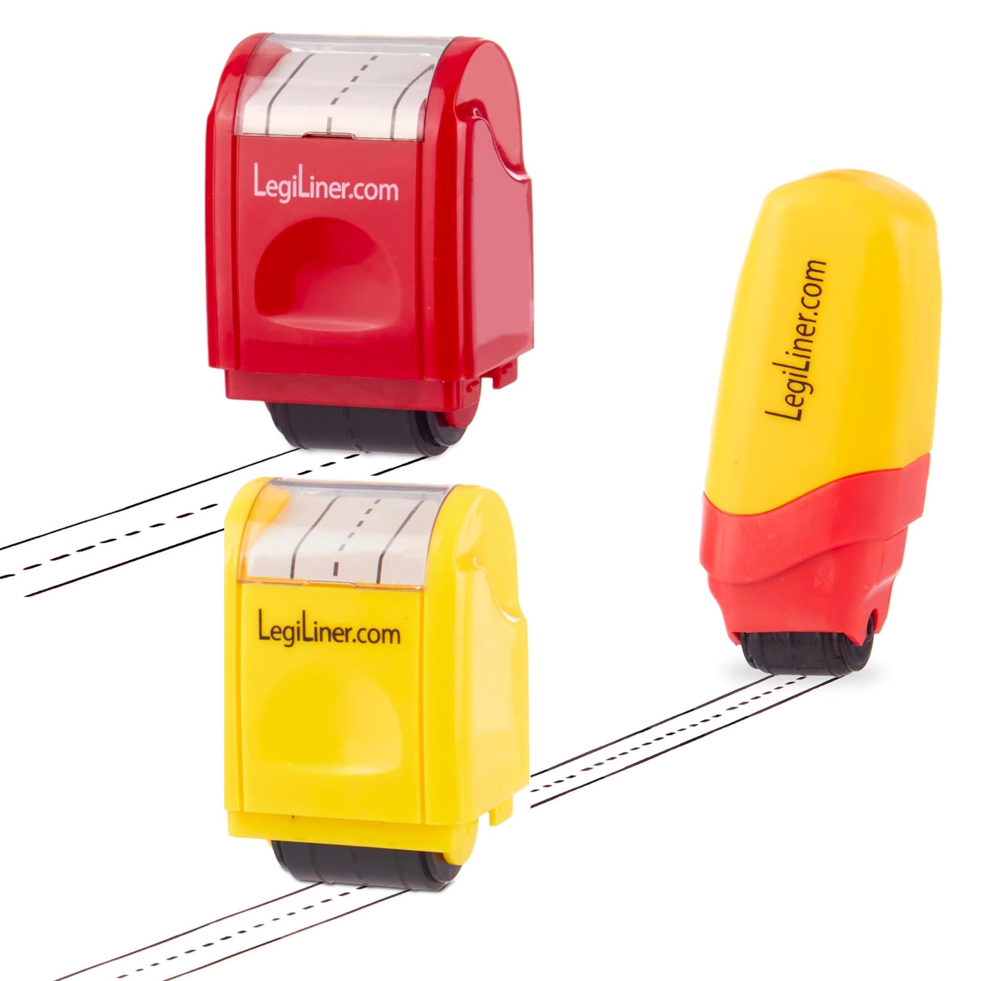 Amazon.com: LEGILINER Super Set Bundle of 3 self-Inking Rolling Stamps ...