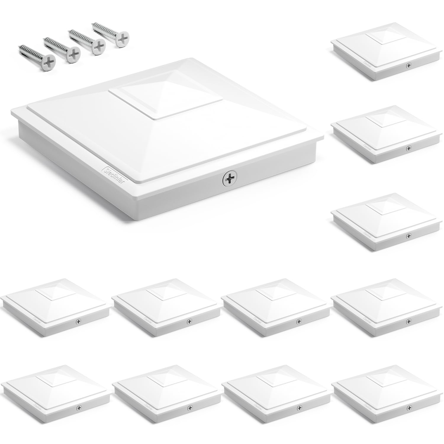 Snapklik.com : SIEDiNLAR 4x4 Pyramid Post Caps Waterproof Outdoor 4x4 ...