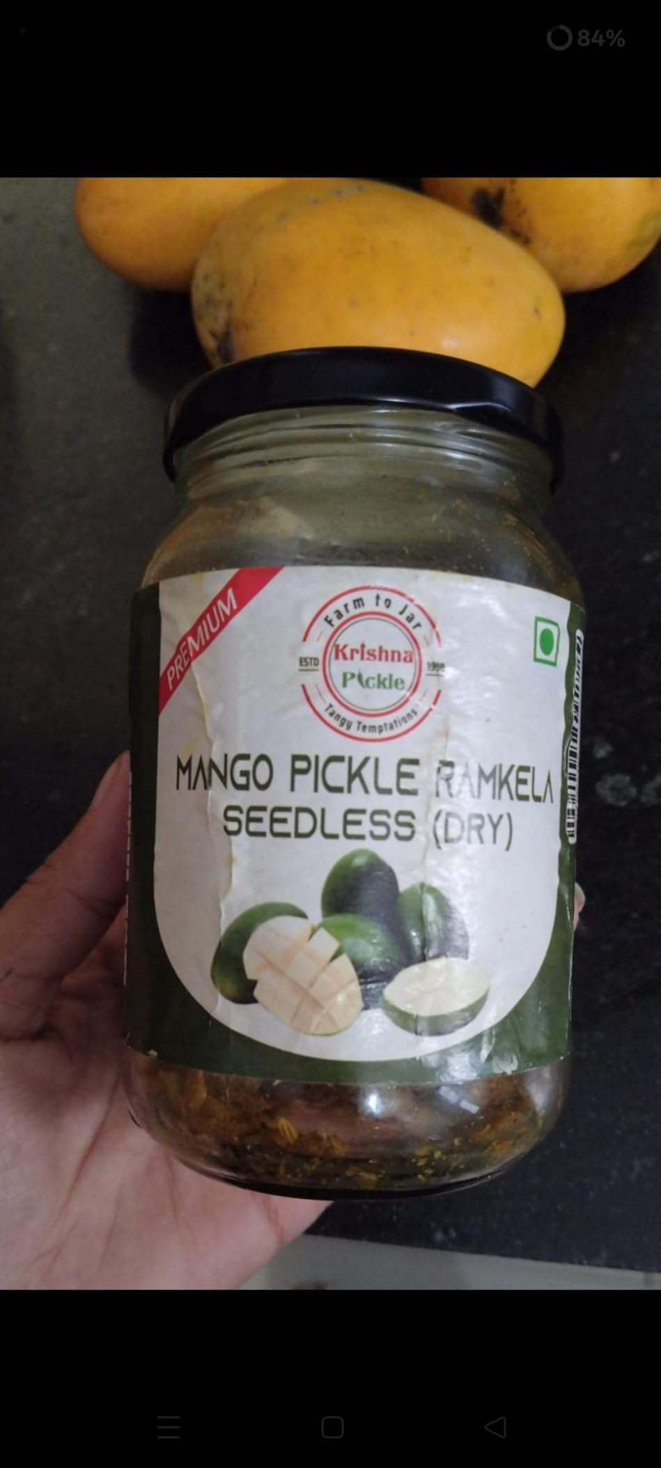 Shri Krishna Pickles Mango Pickle | Ramkela Mango Seedless (dry) | Less ...