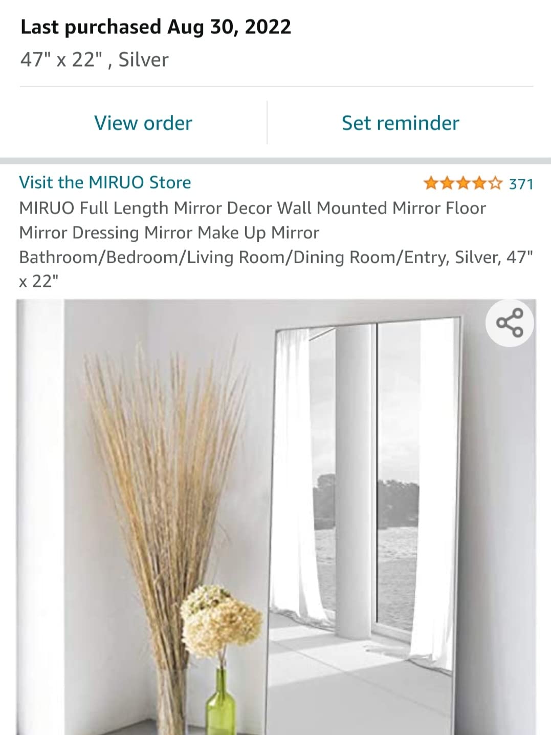 $19/mo - Finance MIRUO Full Length Mirror Floor Mirror Large Wall ...