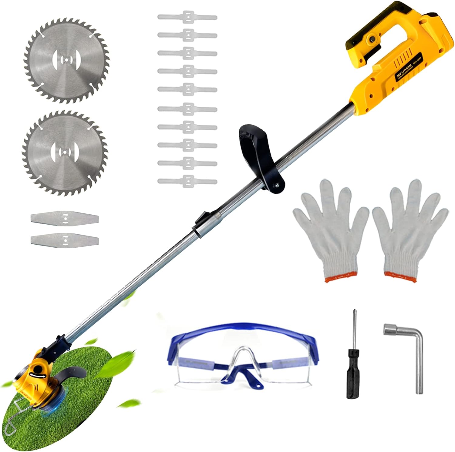 Amazon.com : Upgrade Cordless String Trimmer - TEETOK Weed Trimmer for ...