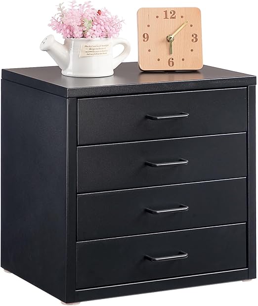 HollyHOME Desktop Drawers Filing Cabinet with 4 Drawers, Organizer ...