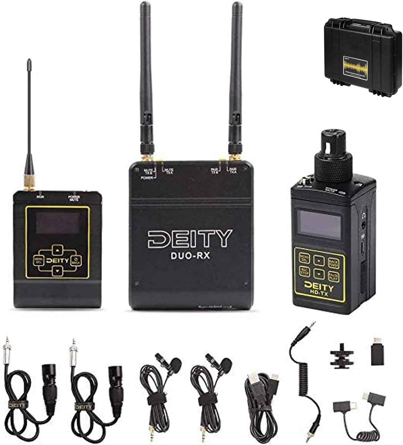 Amazon.com : Deity Connect Microphones Interview Kit, HD-TX Plug-On ...
