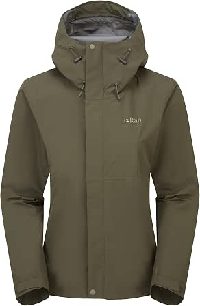 Amazon.com: Rab Chaqueta Downpour para mujer, ligera, impermeable, con ...