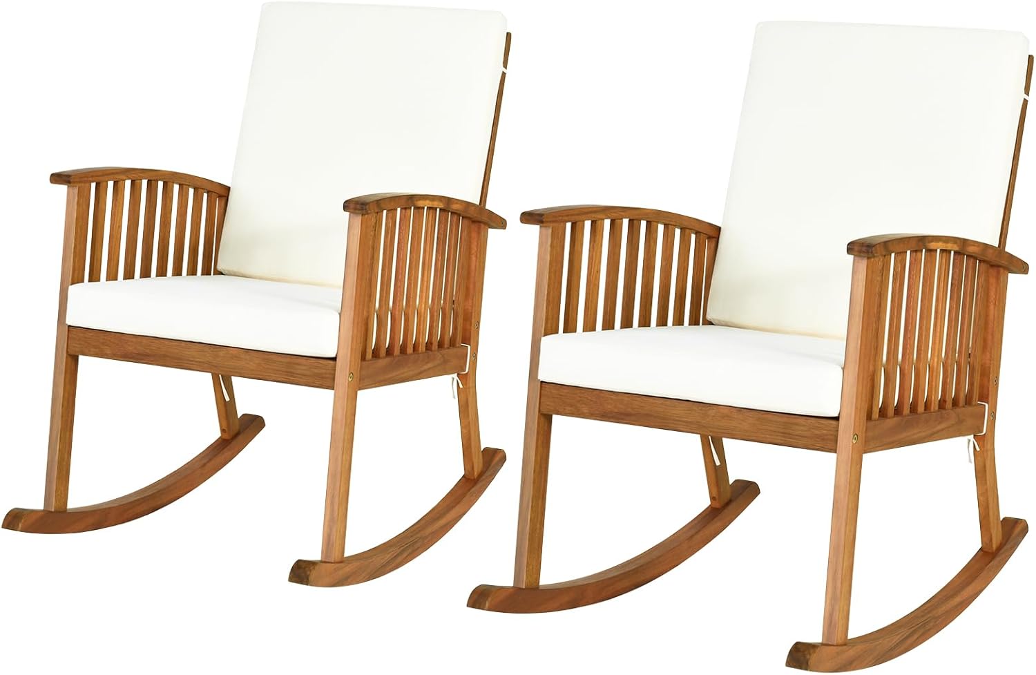 Amazon.com : GORELAX 2PCS Rocking Chair Outdoor, Acacia Wooden Rocker ...
