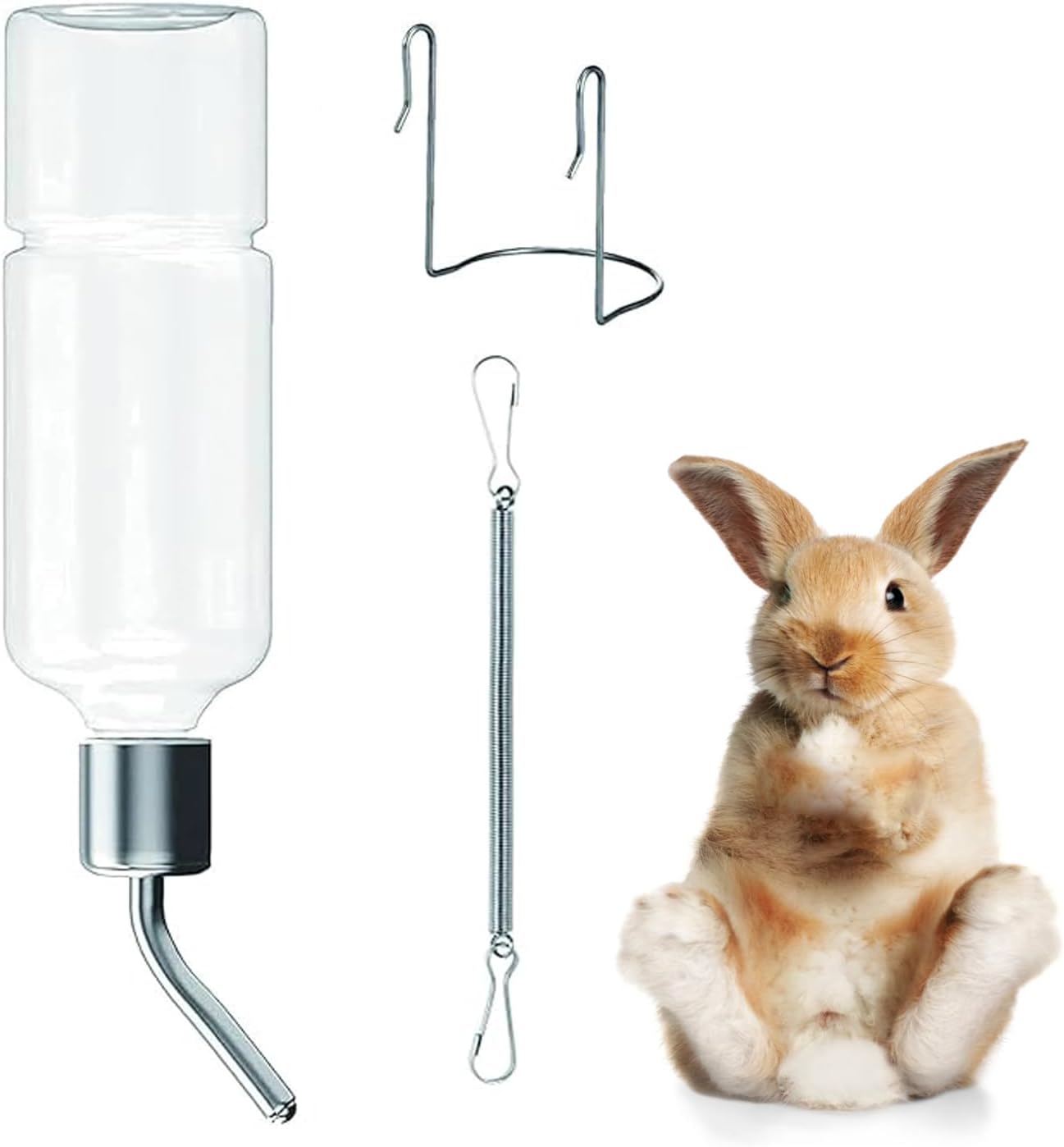 125ML No Drip Drinking Water Bottle Pet Water Feeder with Attachment ...