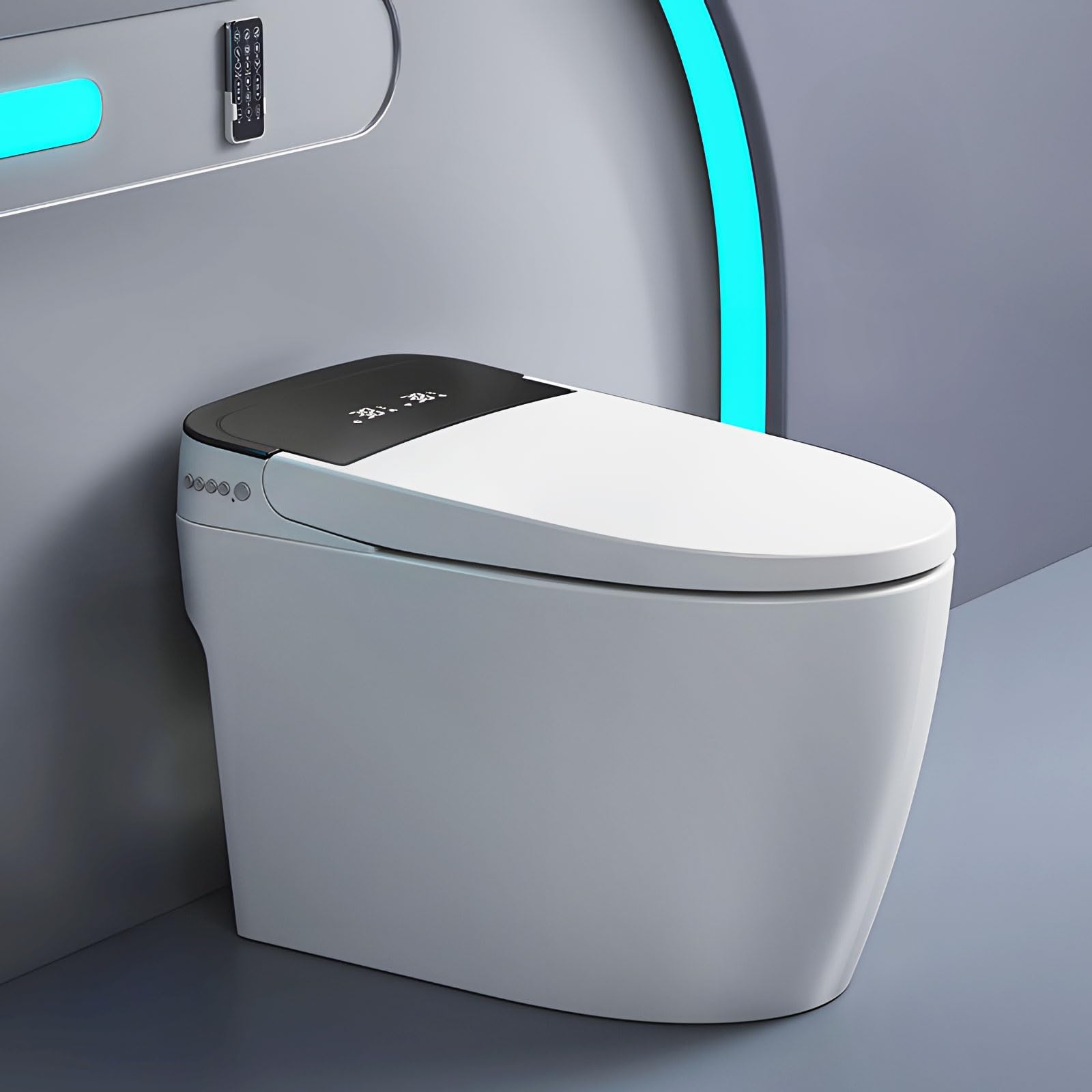 Luxury Smart Toilet with Bidet, Tankless, Heated Seat, Warm Water ...