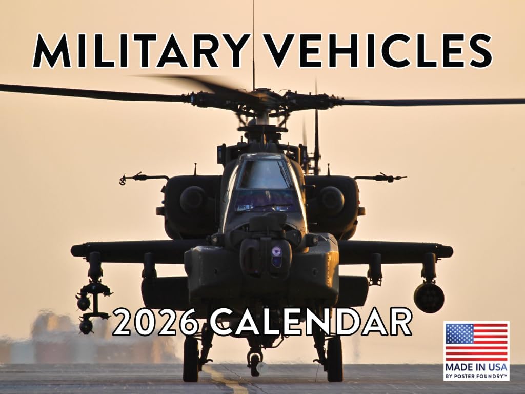 Military Calendar 2026 Navy Marine Army Vehicles Monthly Wall Calender ...