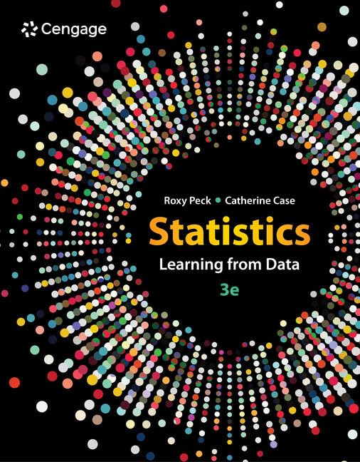 Amazon.com: Statistics: Learning from Data: 9780357758298: Peck, Roxy, Case, Catherine: Books
