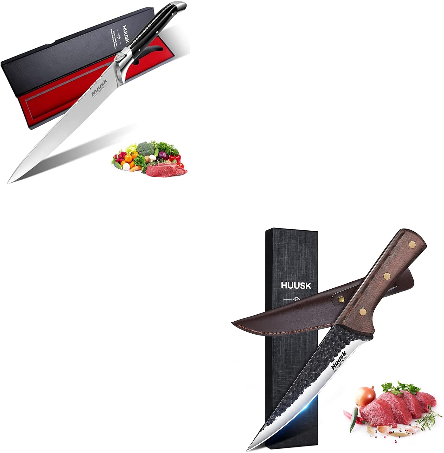 Amazon.com: Huusk Professional Chef Knife with Sharp Edge Bundle with ...