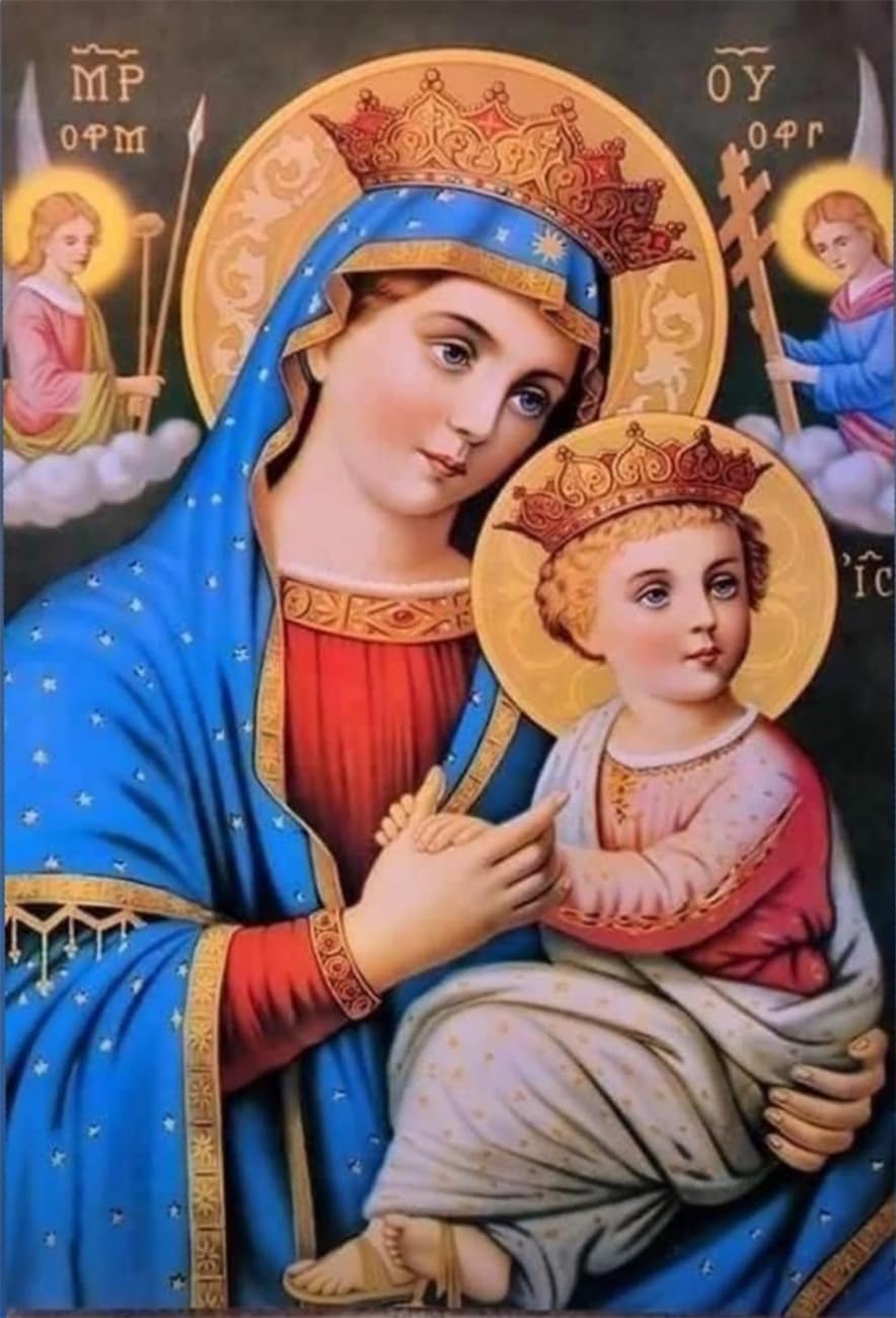 Amazon.com: Virgin Mary Poster Painting Catholic Canvas Art Poster ...