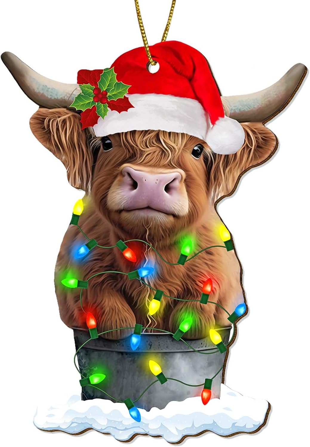 Amazon.com: 365RUSTIC Highland Cow Christmas Tree Keepsake Ornaments ...