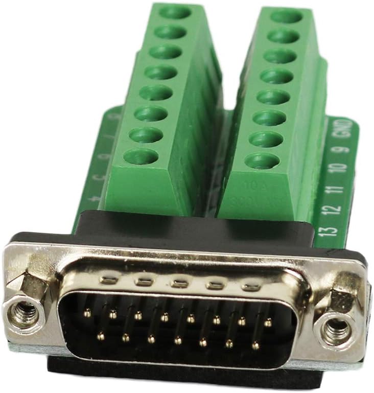 Amazon.com: Avanexpress DB15 Breakout Connector 15 Pin Connector Male ...