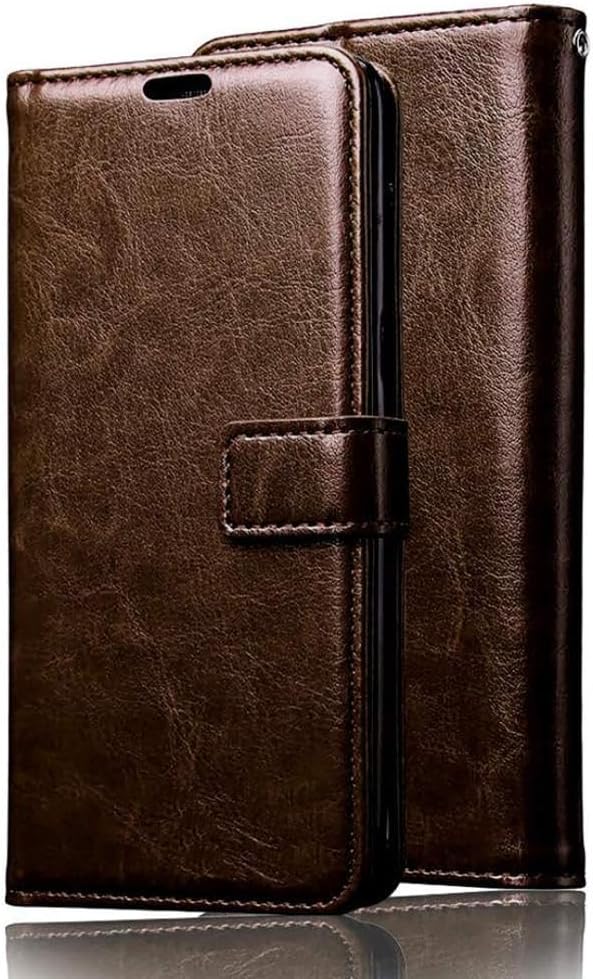 Luxury Counter Genuine Leather Finish Flip Cover for Lava Agni 5G ...