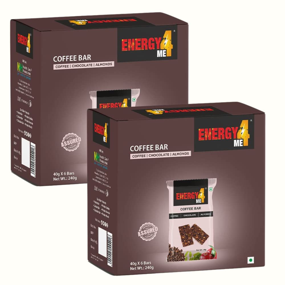 Energy4Me Coffee Energy Bars I High Energy & Nutrition Bar With Almonds ...