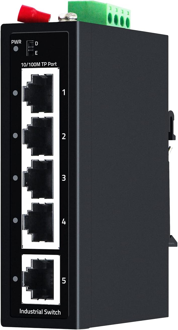 Amazon.com: 【Upgrade】 SODOLA 5 Port Industrial DIN-Rail Ethernet Switch ...