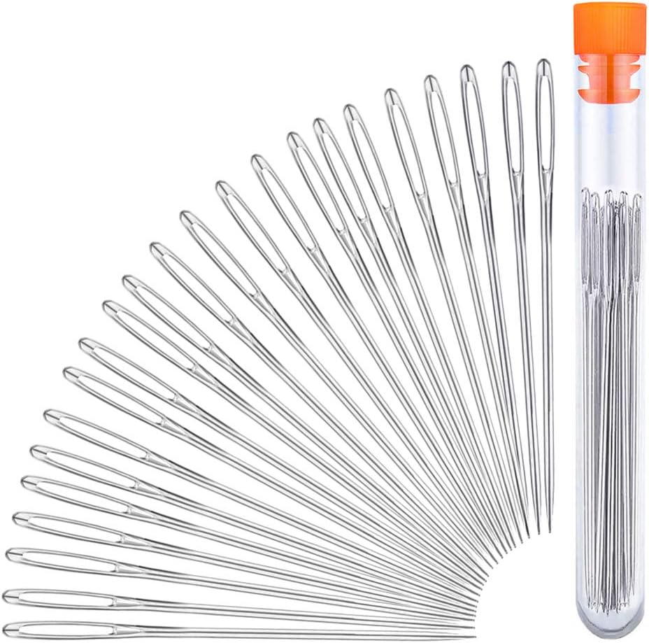 Amazon.com: Large Eye Sewing Needles, 2.56-inch Sewing Sharp Needles ...