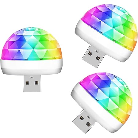 Lmaytech USB Mini Disco Ball Party Lights, DJ Stage Strobe Lights, Portable Led Car Atmosphere ...