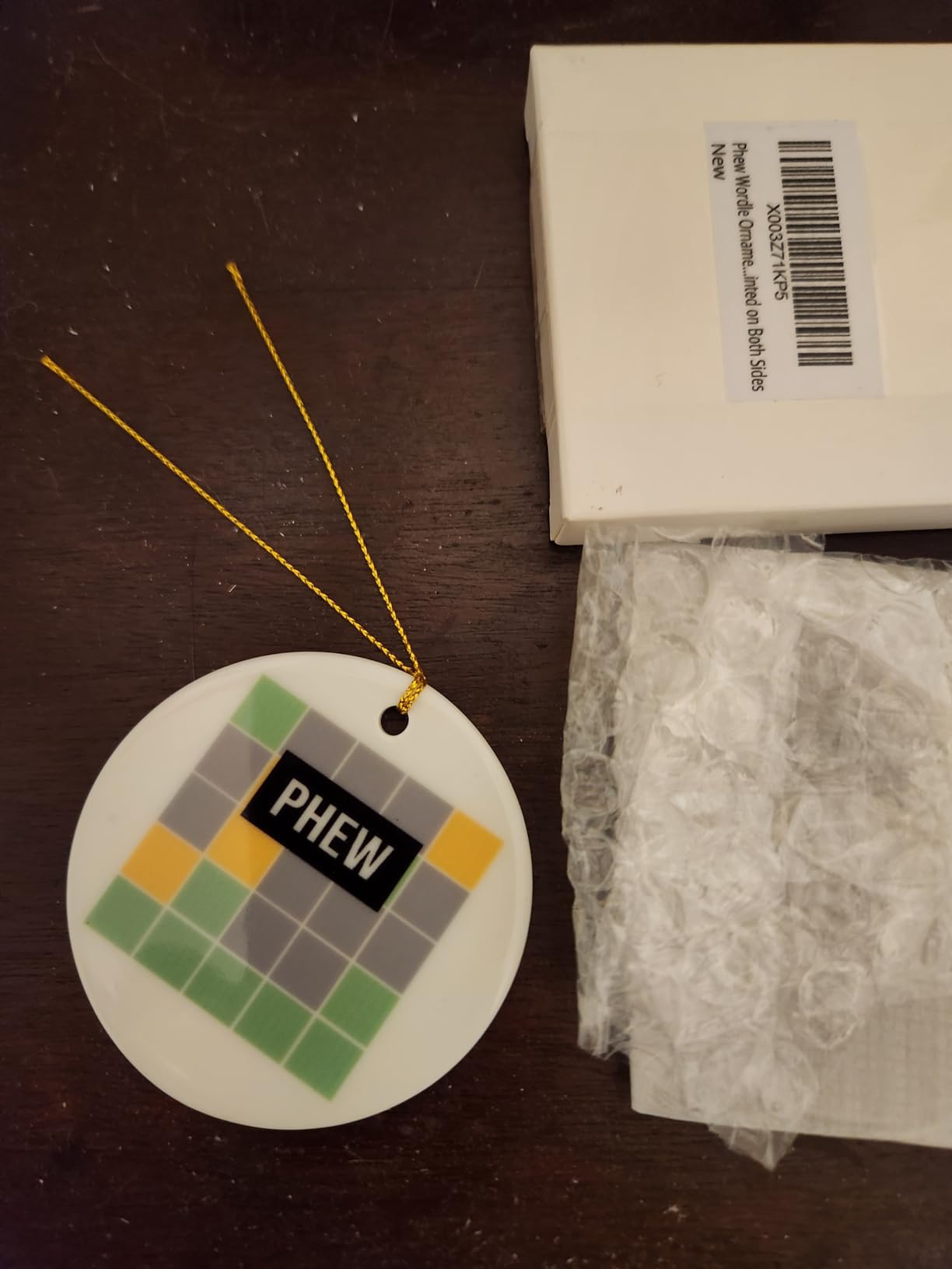 Amazon.com: Phew Wordle Ornament Inspired by Wordle - Funny Wordle ...