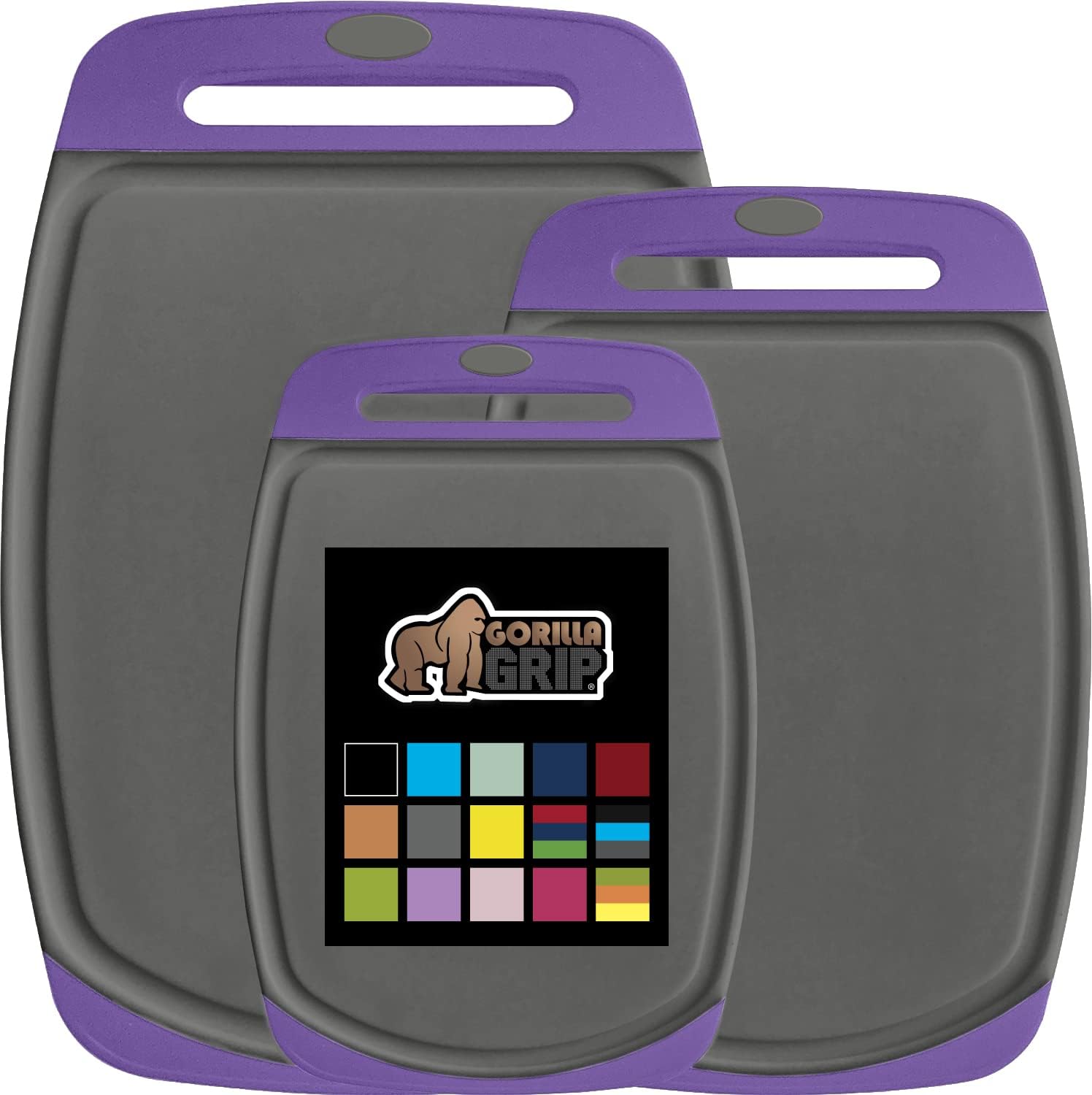 Amazon.com: Cambridge, Purple Robert Irvine 3-Piece Cutting Board Set ...