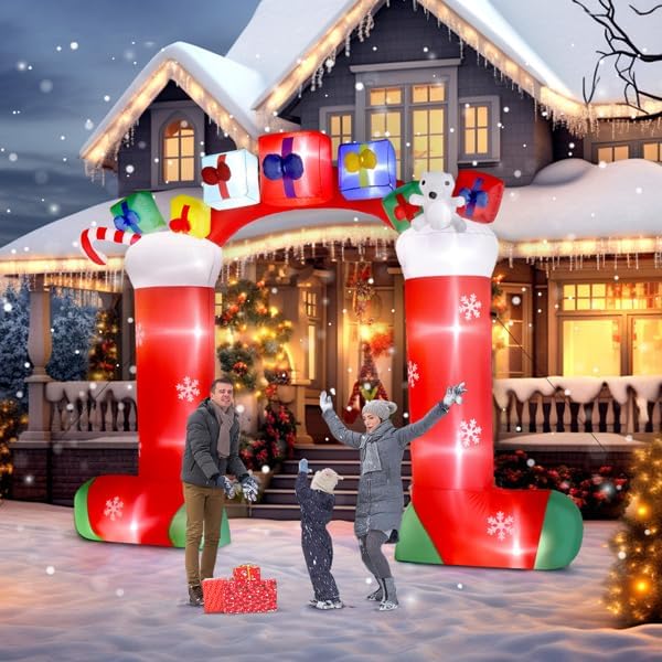 Amazon.com: 9FT Giant Christmas Inflatables Archway,Lighted Christmas ...
