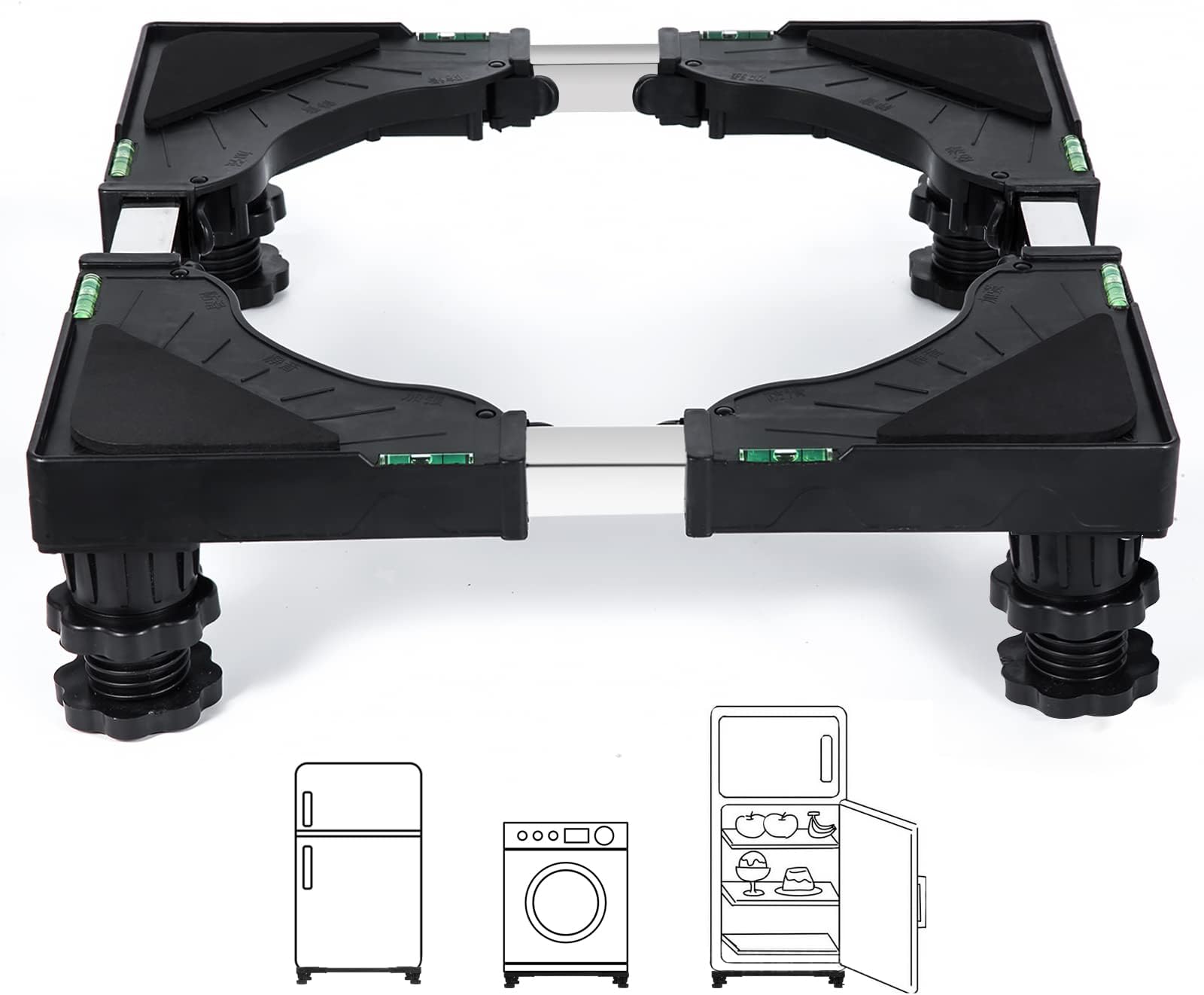 Amazon.com: COOL2DAY Universal Mobile Base Dorm Fridge Stand with 4 ...