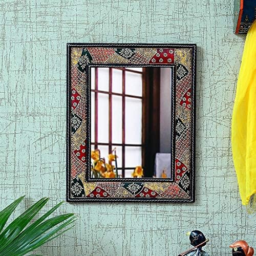Buy THE URBAN STORE Wall Mirror Wooden Distressed Grey Color 20"x15 ...