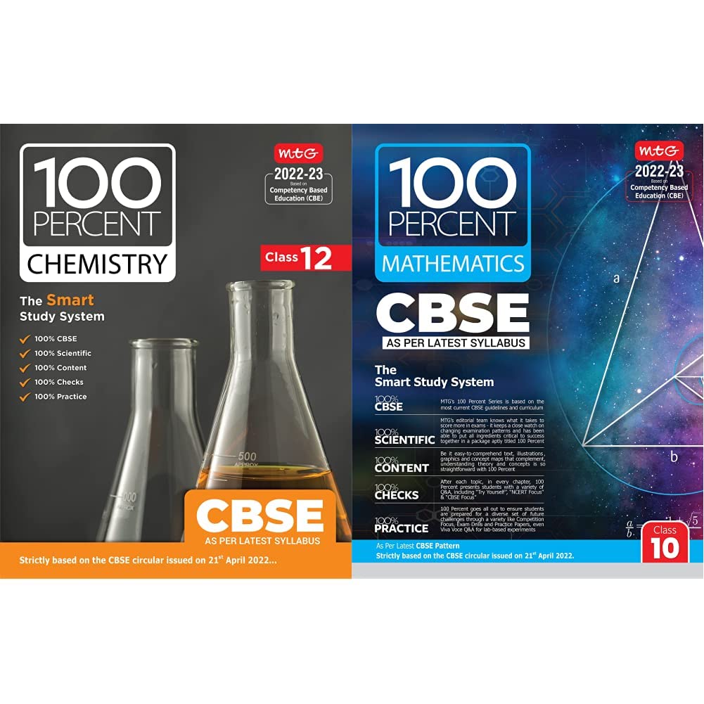 MTG CBSE 100 Percent Chemistry Book Class-12 & MTG CBSE 100 Percent ...