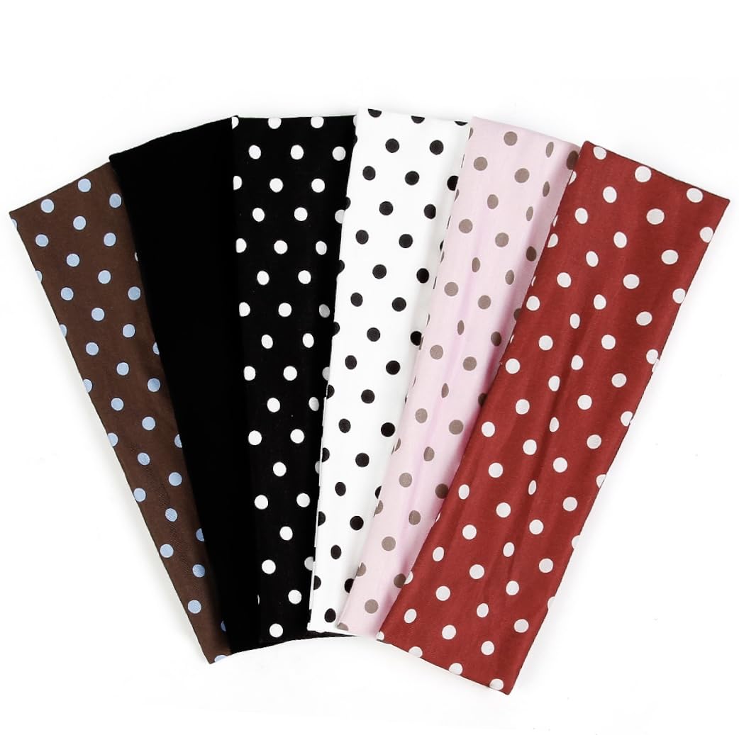 Amazon.com : TERSE Polka Dot Headbands for Women Trendy Women Hair ...