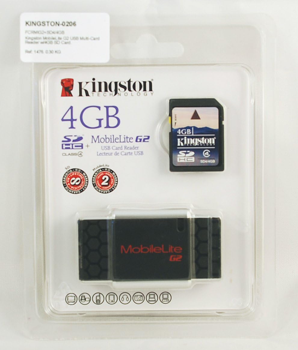 Amazon.com: Kingston MobileLite USB 2.0 Multi-Card Reader with 4 GB ...