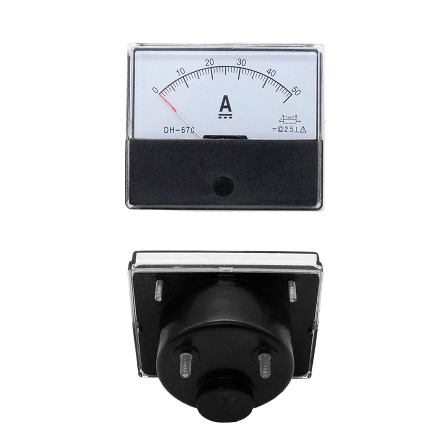DH670 Current Ammeter Analog 1A 2A 3A 5A 10A 20A 50A 150A DC Ampere ...