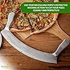 Amazon.com: Morning Chef 12" Stainless Steel Mezzaluna Knife | Pizza ...