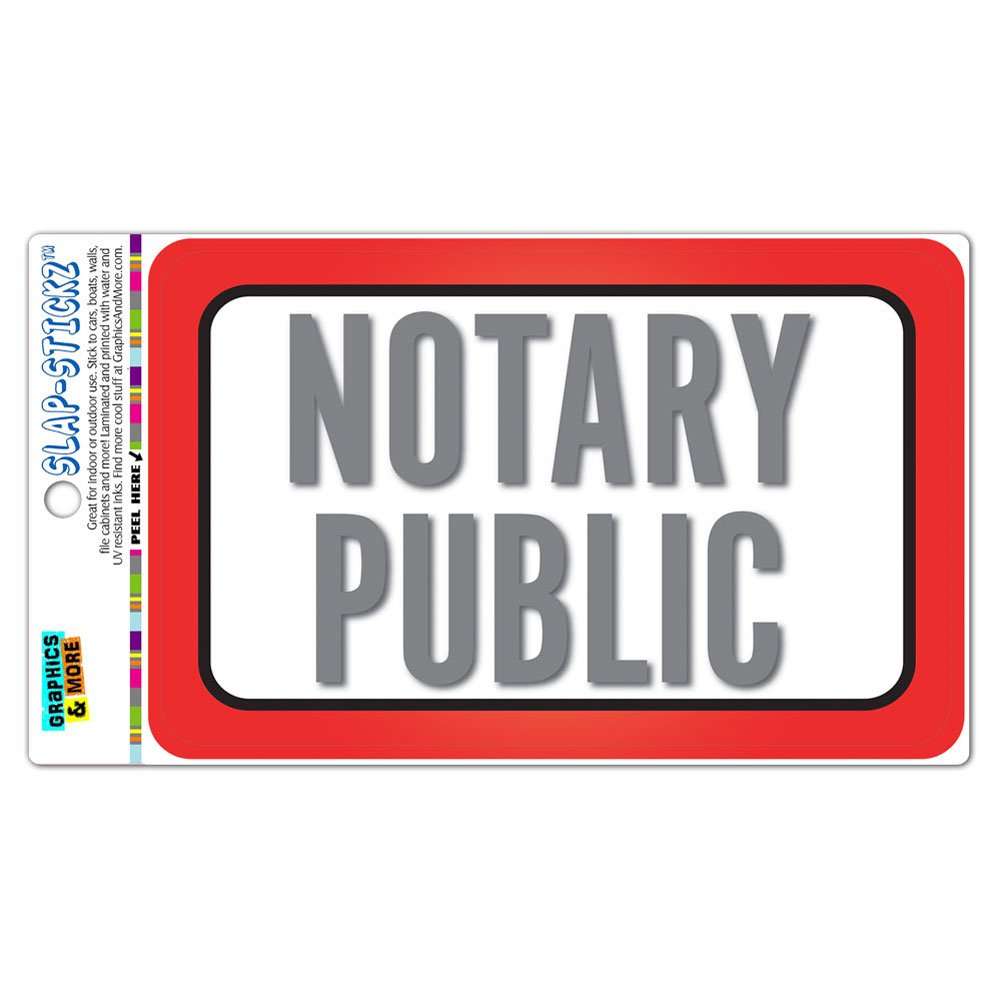 Amazon.com : Notary Public SLAP-STICKZ(TM) Premium Laminated Sticker ...