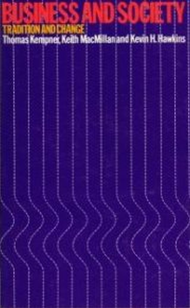 Business and Society: Kempner, Thomas: 9780846411611: Amazon.com: Books