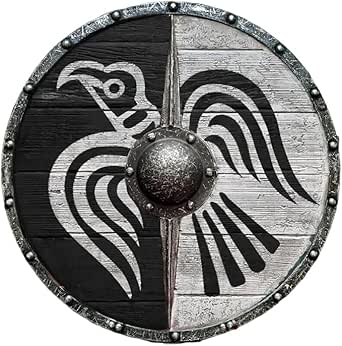 Amazon.com: GO NAUTICAL INSTRUMENTS Medieval Raven Viking Shield ...