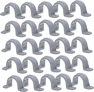 Generic 30pcs PVC Pipe Clamps U-Bracket for Stable Pipe Attachment Easy ...