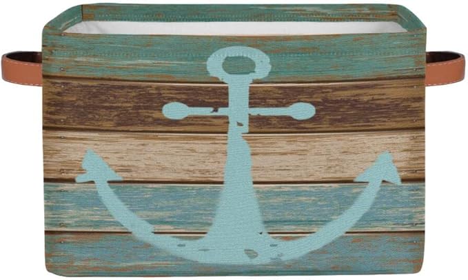 Amazon.com - Ocean Anchor Storage Bins Baskets Fabric Laundry Baskets ...