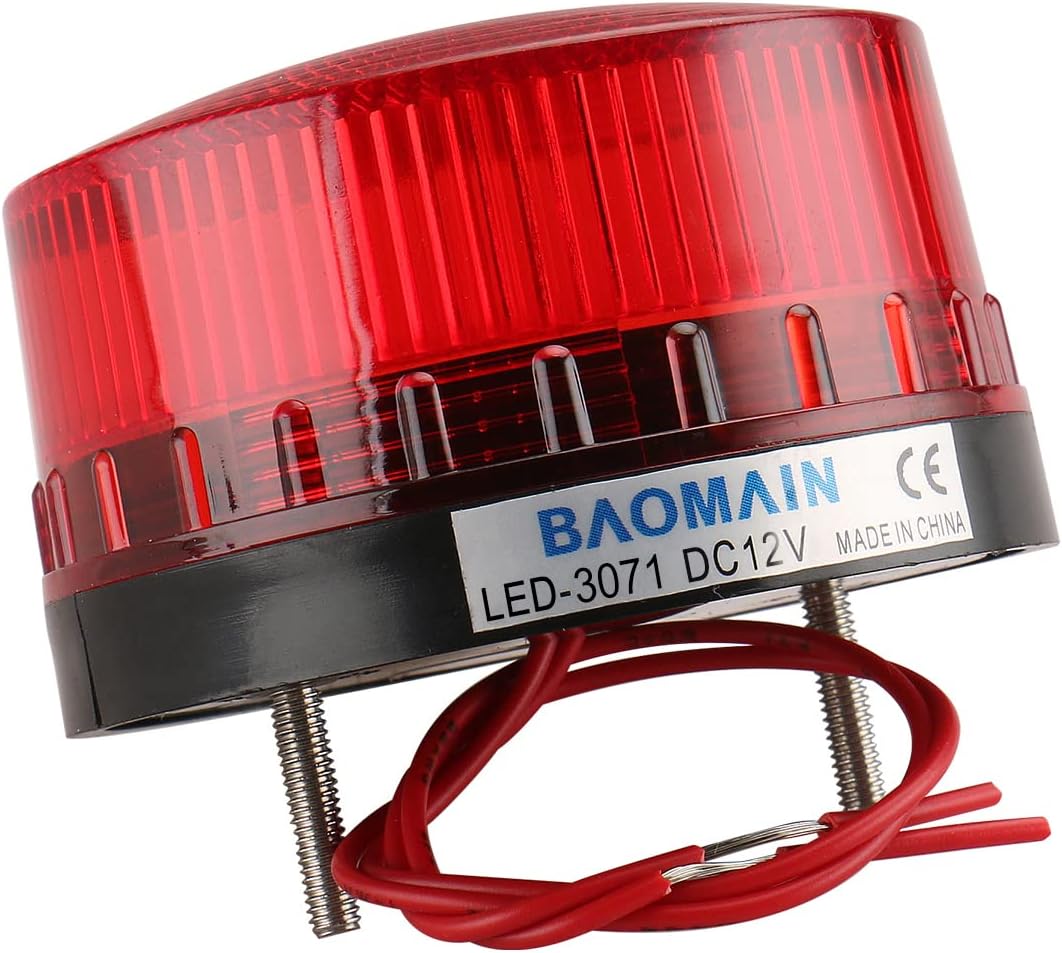 Baomain Industrial Signal Round Red Warning Light Strobe Warning lamp ...