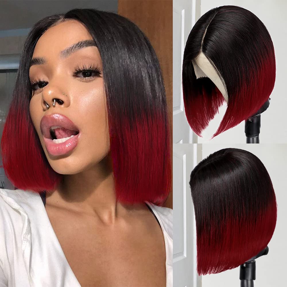 Red Ombre Bob Weave
