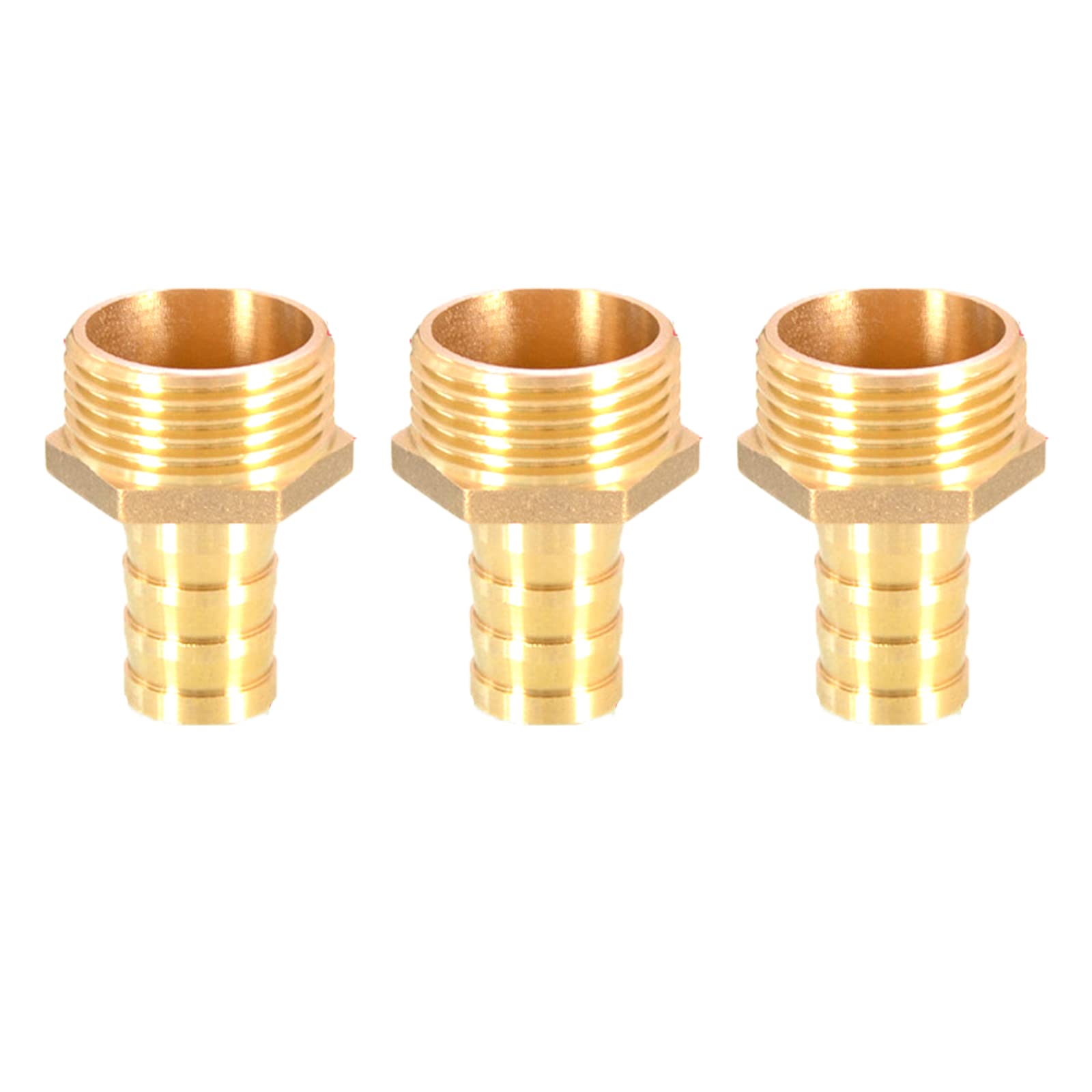 TopHomer 3PCS Brass Barbed Hose Fitting Coupler Connector 19mm to 1 ...
