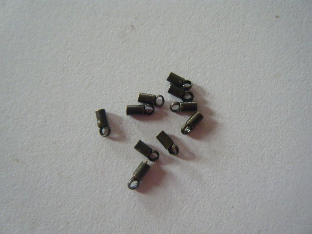 Amazon.com: Tiny Antique Bronze Crimp Tube with Loop 5x 1mm Cord End ...