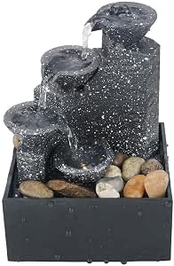 Amazon.com: 6.3" Desk Fountain Indoor Waterfall Tabletop Fountain USB ...